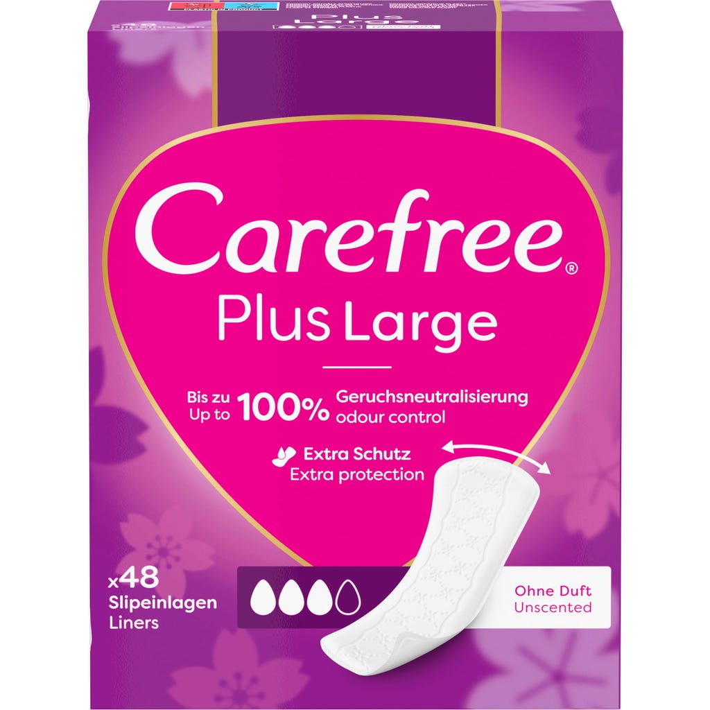 Carefree Plus Large Inlegkruisjes zonder Parfum, 48 Stuks - oh feliz ...